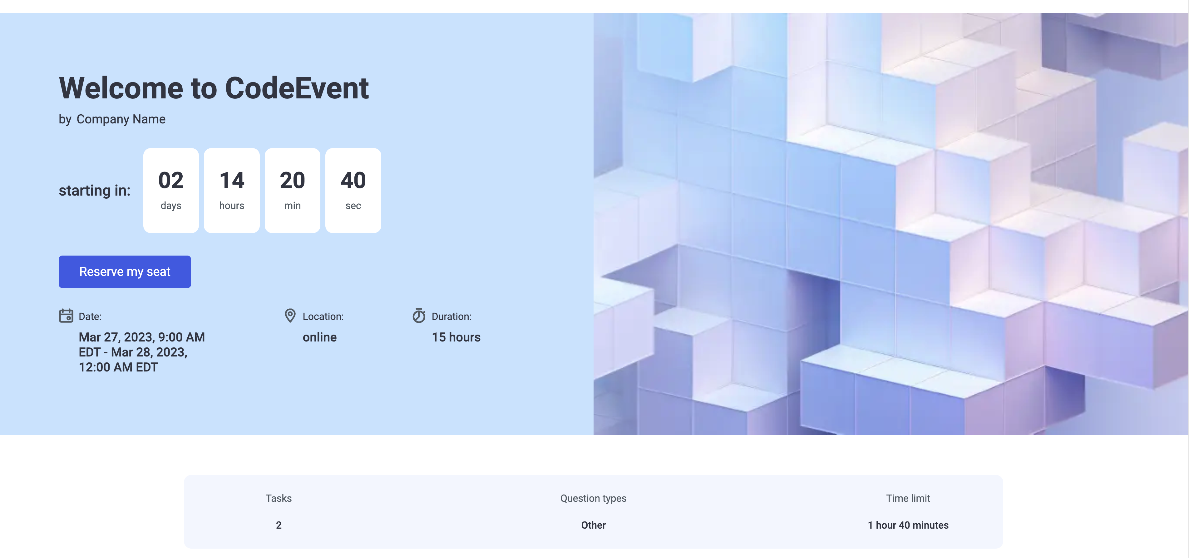 Events Overview – Codility