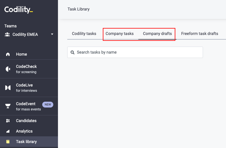 Where is my Exclusive Task that I saved as a draft? – Codility