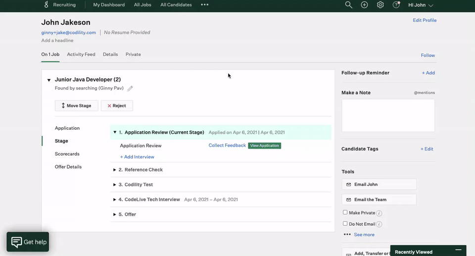 Integrating with Greenhouse – Codility