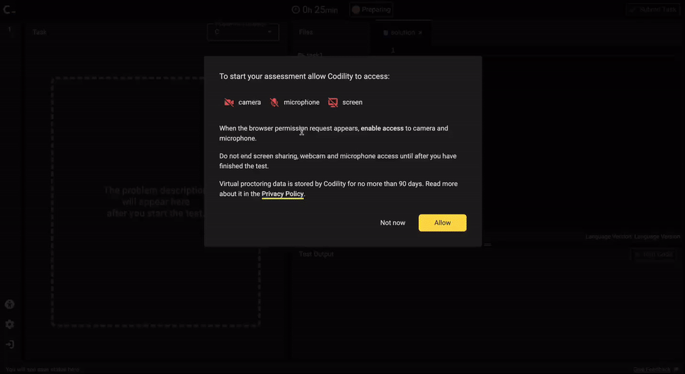 Video Proctoring – Codility