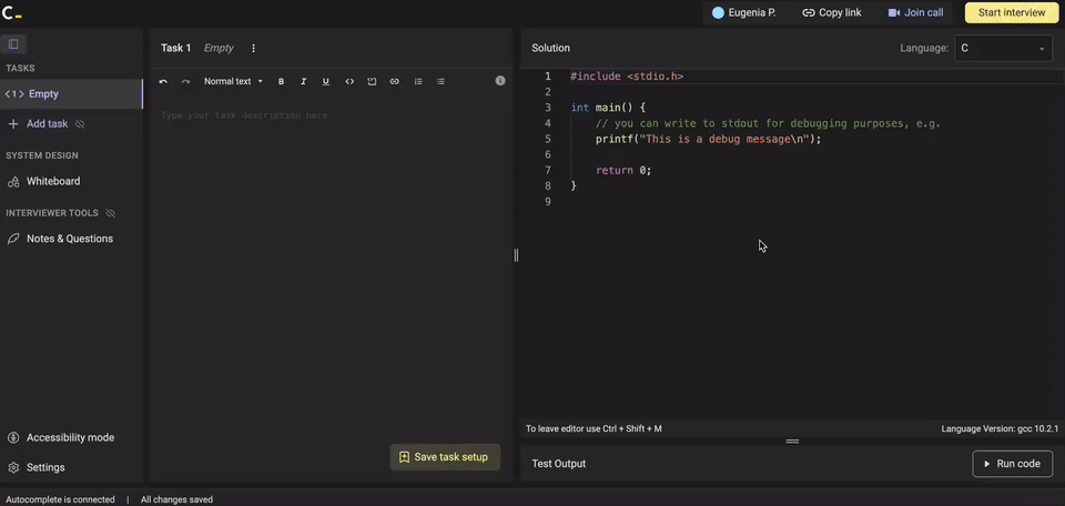 Cancel an Interview Session – Codility