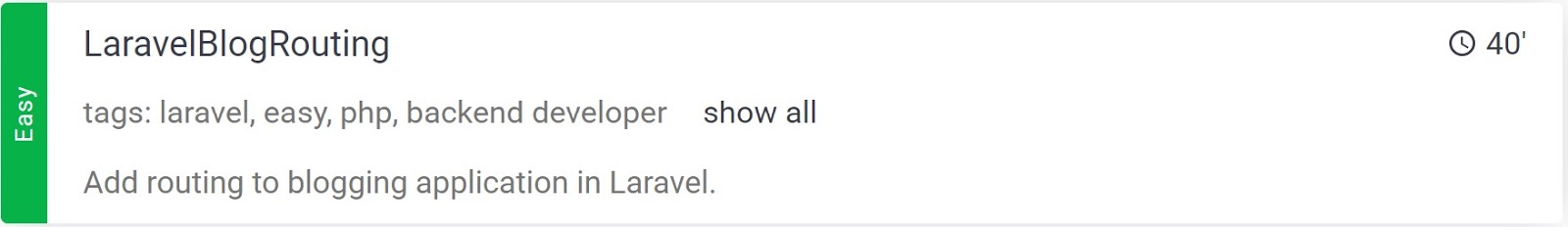 Assessing Backend Developers – Codility