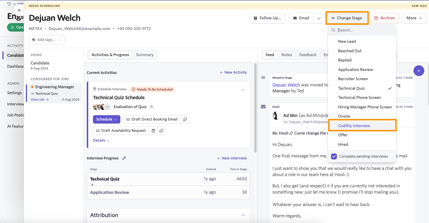 Codility - Ashby Interview Integration – Codility