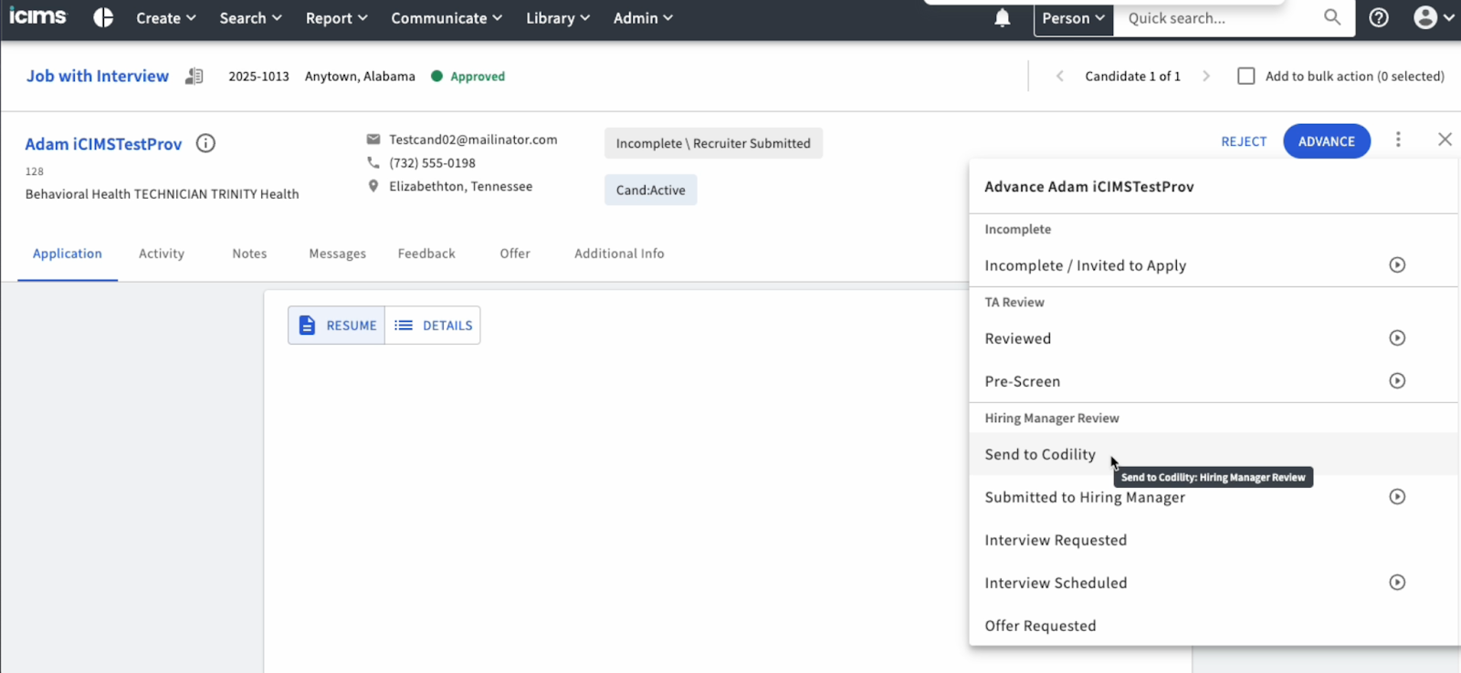 Integrating with iCIMS (Interview) – Codility
